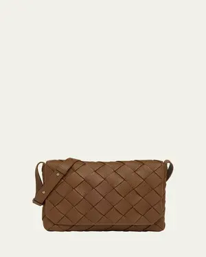 Bottega Veneta Diago Intreccio Crossbody Bag - Nocciola-silver