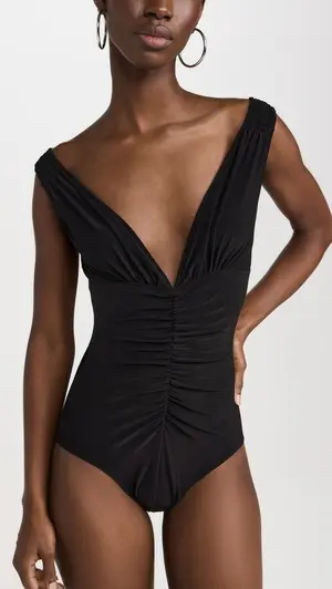 Norma Kamali Tara Shirred Mio One-piece
