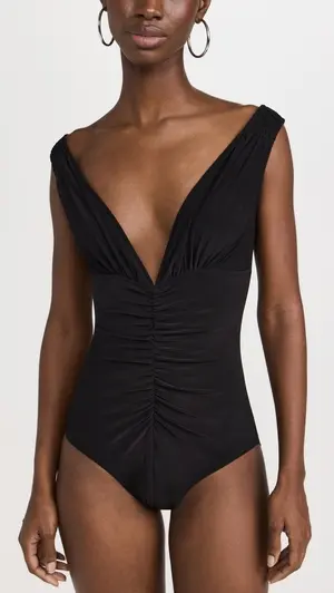 Norma Kamali Tara Shirred Mio One-piece