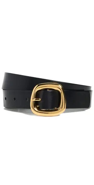 Madewell Sculptural Buckle Belt - True Black