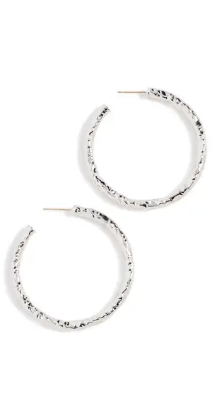 JENNIFER FISHER 1.5 Hailey Baby Hoop Earrings - Silver