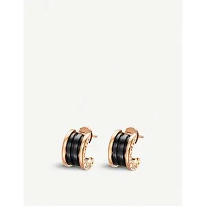 BVLGARI B.zero1 And Ceramic Earrings - Rose Gold