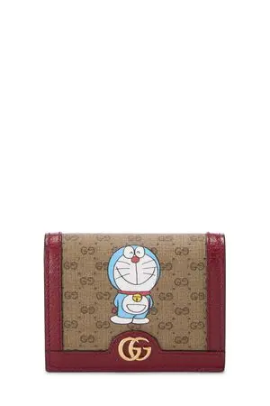 Gucci Doraemon X Coated Compact Wallet - Brown