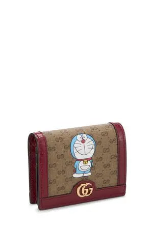 Gucci Doraemon X Coated Compact Wallet - Brown