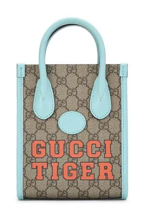 Gucci Gg Supreme Interlocking Gg Tote - Blue