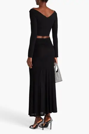 Rabanne Studded Cupro-blend Jersey Maxi Skirt