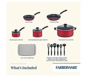 FARBERWARE Cookstart Diamondmax Nonstick 15pc C Ookware Set