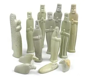 GLOBAL CRAFTS Carved Kenya Soapstone Nativity S Et: 12 Piece - One-color