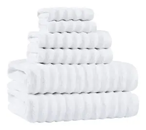BROOKLYN LOOM Textured Zero Twist 6 Piece Towel Set