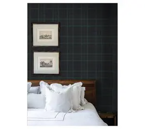NEXTWALL Tailor Plaid Peel And Stick Wallpaper