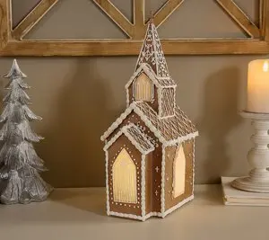VALERIE PARR HILL As Is Illuminated Gingerbread Lace Church Valerie - One-color