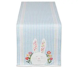 DESIGN IMPORTS Happy Bunny Printed Table Runner - One-color