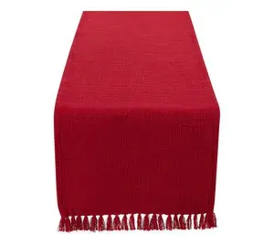 DESIGN IMPORTS Holly Berry Slub Table Runner - One-color