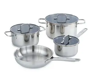 BERGHOFF Dina Helix 18/10 Stainless Steel 7pc C Ookware Set - Silver