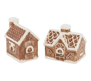 MARTHA STEWART Ceramic Gingerbread House Salt & Pepper Shaker - One-color