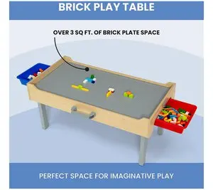 DELTA CHILDREN Play N Store Building Bricks Pla Table