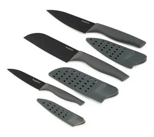 BERGHOFF Dina Vector Nonstick Stainless Steel 6pc Knife Set - Silver