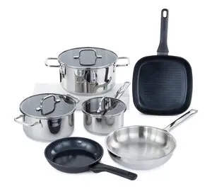 BERGHOFF Dina Helix Recycled 9pc Cookware Set - One-color