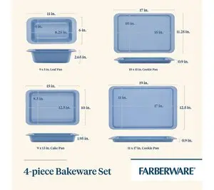 FARBERWARE Easy Solutions Nonstick Bakeware Bak Ing Pan 4-pc Se