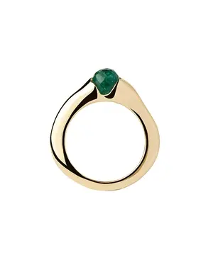 PDPAOLA Oasis Gemstone Ring - Gold/green