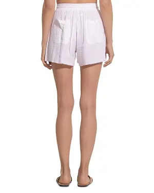 Elan Drawstring Swim Cover-up Shorts - White