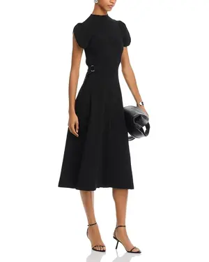 3.1 Phillip Lim Tulip Sleeve Midi Dress - Black