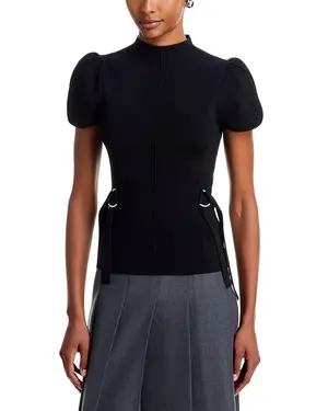3.1 Phillip Lim Tulip Sleeve Top - Black