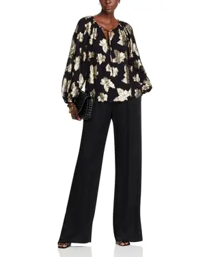 Tommy Bahama Shimmering Shores Tie Neck Blouse