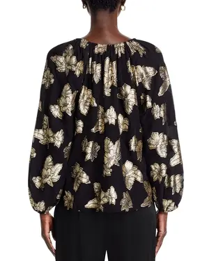 Tommy Bahama Shimmering Shores Tie Neck Blouse