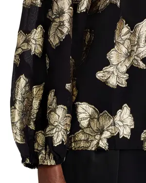 Tommy Bahama Shimmering Shores Tie Neck Blouse