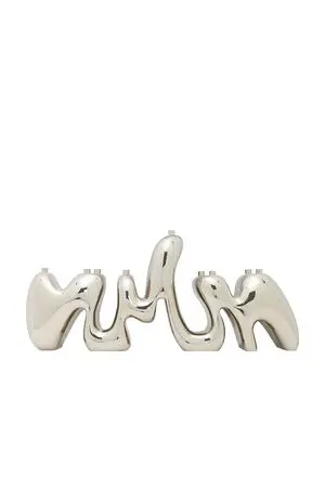 HANNAH POLSKIN Limited Edition Menorah In Metallic - Silver