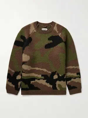 BODE Camouflage Merino Wool Sweater