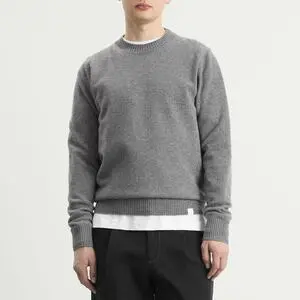 Norse Projects Standard Lambswool Knit Jumper - Grey Melange