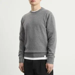 Norse Projects Standard Lambswool Knit Jumper - Grey Melange