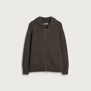 FRIZMWORKS Textured Zip-up Cardigan - Sephia