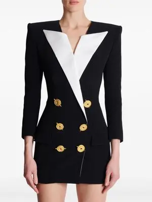 Balmain Satin Mini Dress - Black