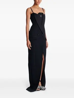 Balmain Logo-patch Maxi Dress