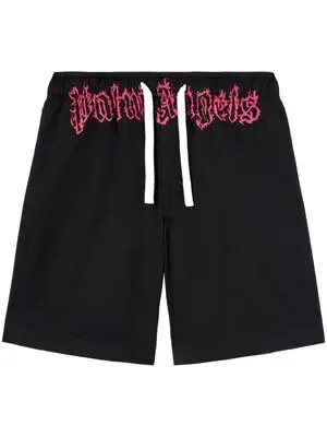 Palm Angels Logo Shorts - Black
