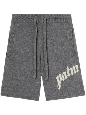 Palm Angels Logo Knitted Shorts