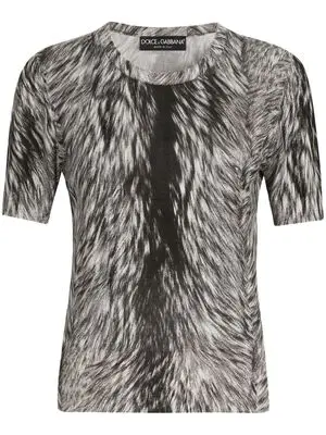 Dolce & Gabbana Fur-print Top