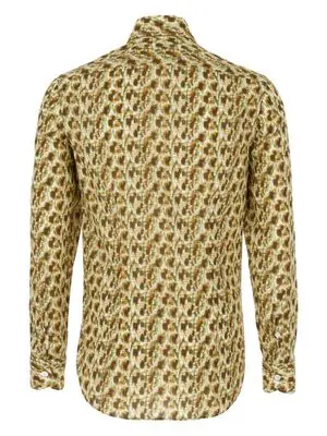 4FF Abstract-print Cotton Shirt