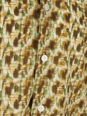 4FF Abstract-print Cotton Shirt