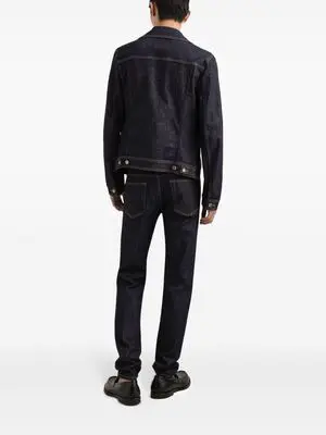 Dolce & Gabbana Logo Appliqué Skinny Jeans - Blue