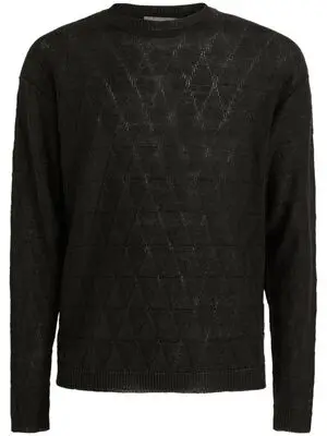 SUN HOUSE Diamond-pattern Jumper