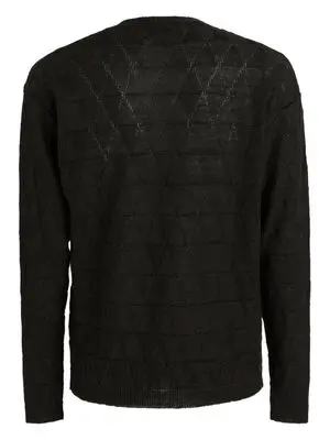 SUN HOUSE Diamond-pattern Jumper