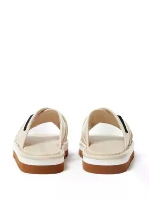 Stella McCartney Logo-patch Slides - Neutrals