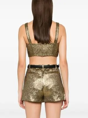 SELF-PORTRAIT Metallic Jacquard Top