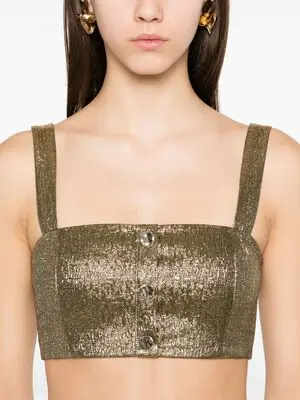 SELF-PORTRAIT Metallic Jacquard Top