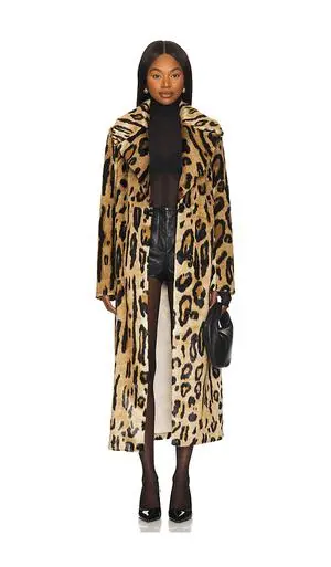Show Me Your Mumu Faux Fur Overcoat - Feline