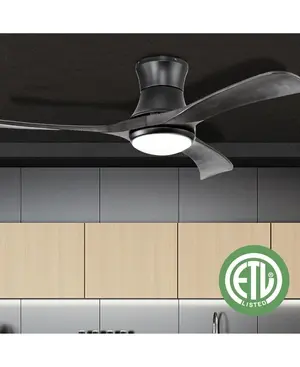 GOUUN 52 Inch Flush Mount Ceiling Fan With Led